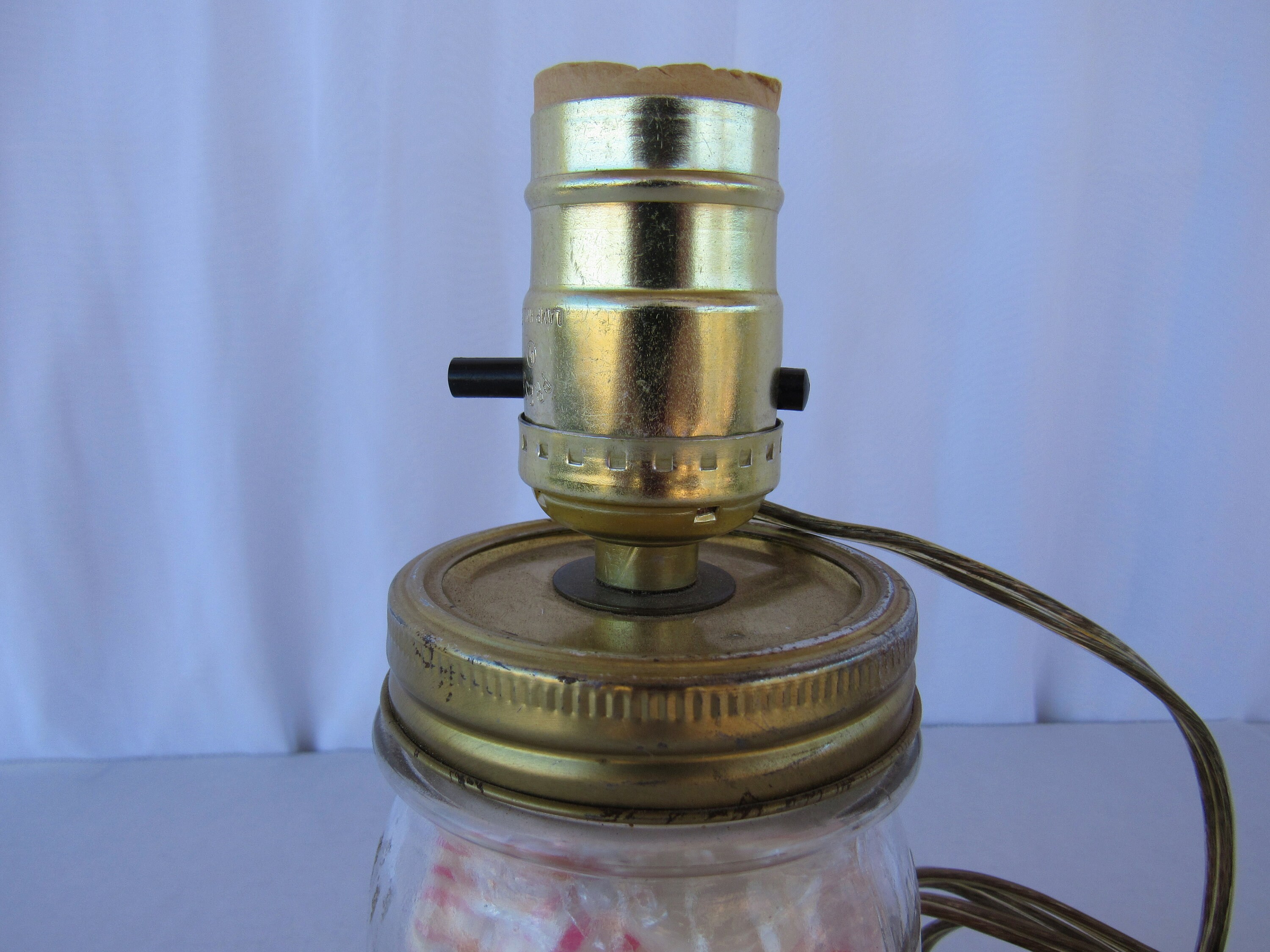 Vintage 60s 70s Peppermint Candy Filled Ball Mason Glass Jar | Etsy