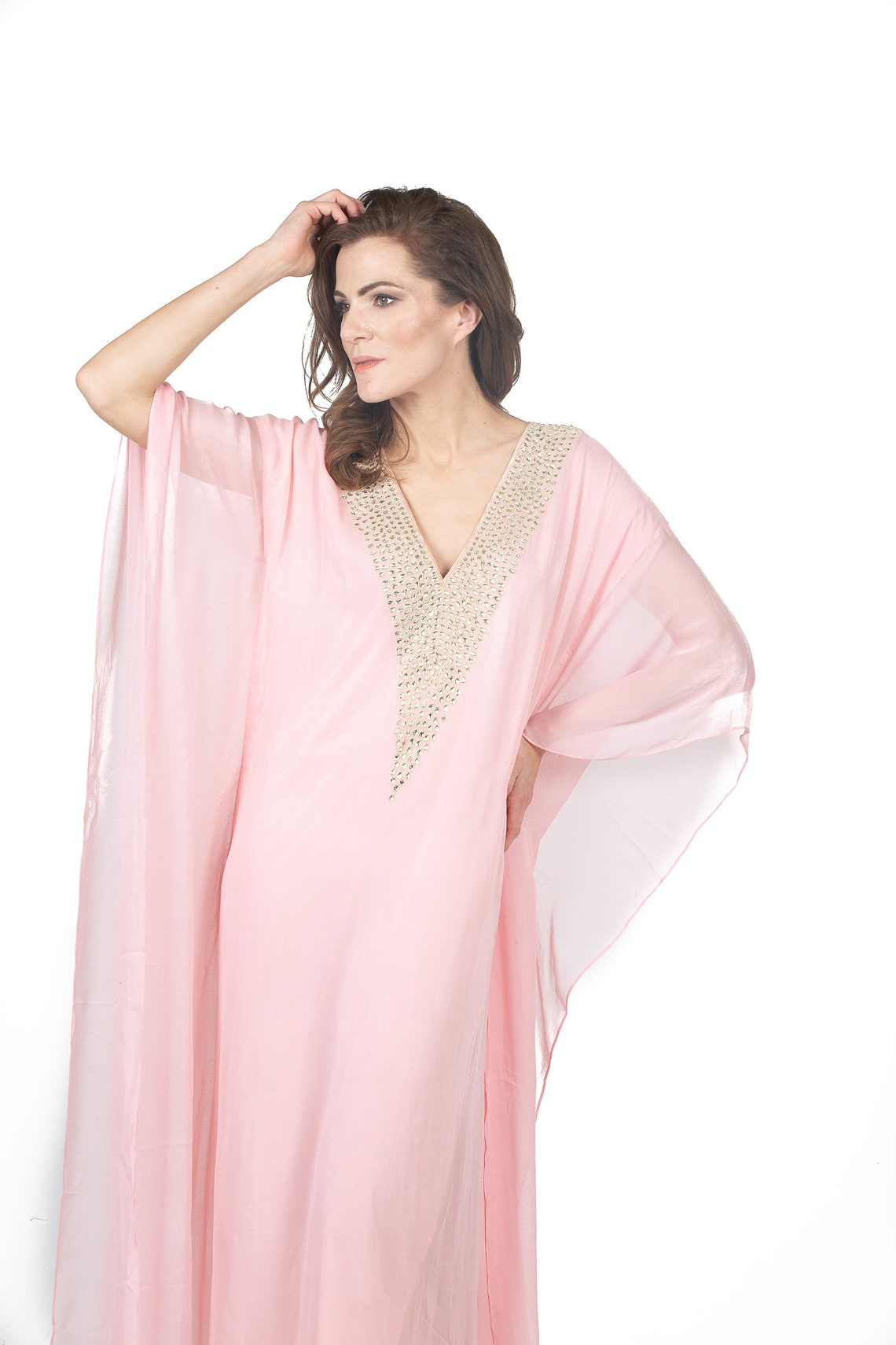 Pink Kaftan Silk Kaftan Women Kaftan Embroidered Kaftan | Etsy Pink Kaftan Silk Kaftan Women Kaftan Embroidered Kaftan | Etsy