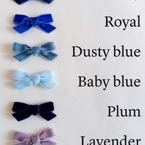You Pick 3 - Baby Mini Velvet Baby Bows on Nylon Headbands or Mini ...