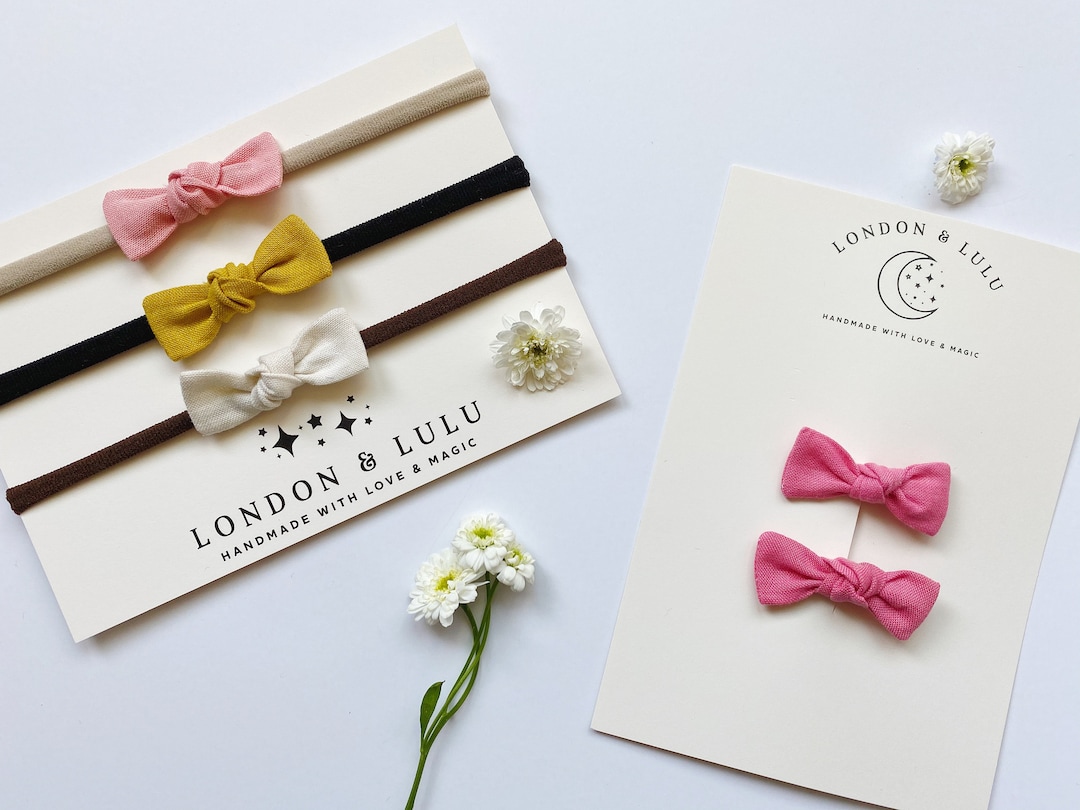 Organic Cotton Baby Knot Pigtails - You Pick Color! Knot Bows Infant ...