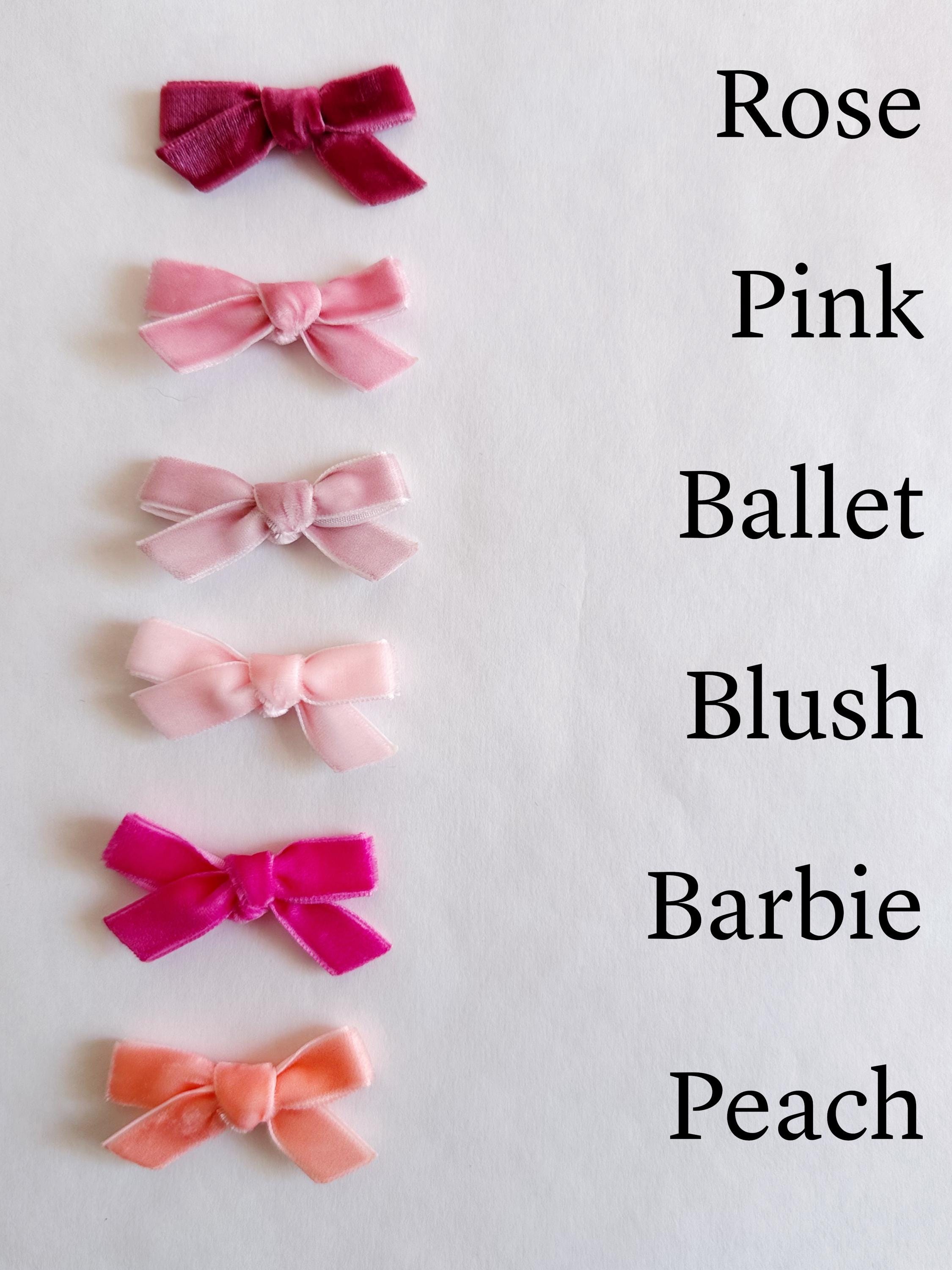 You Pick 3 - Baby Mini Velvet Baby Bows on Nylon Headbands or Mini ...