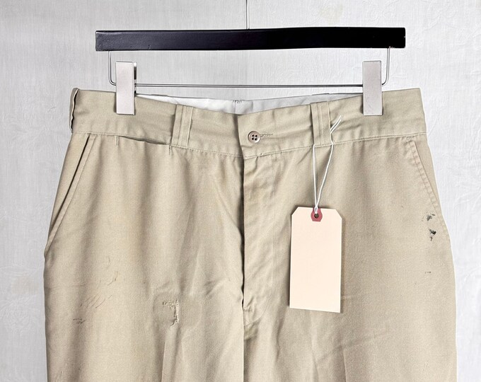 Vintage 1970s Big Mac Paint Splatter Distressed Chino Khaki Work Pants ...