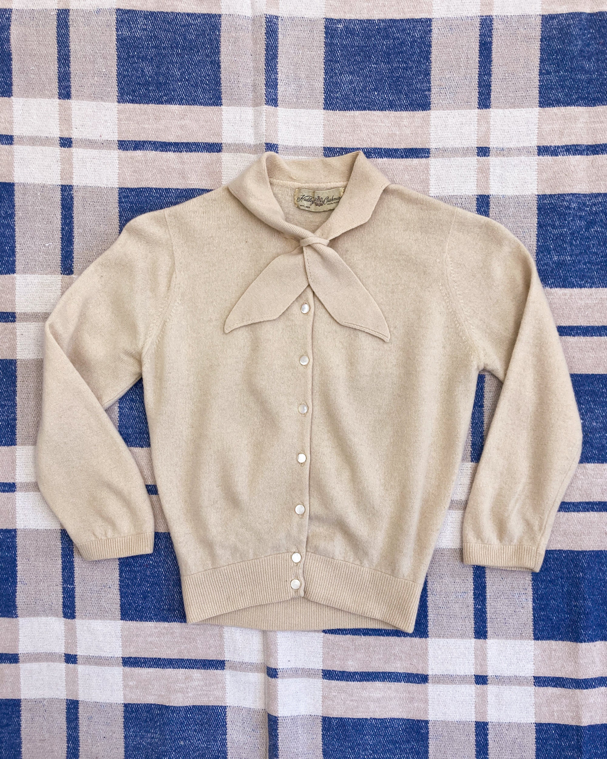 Vintage 1950s Cashmere Cardigan Sweater