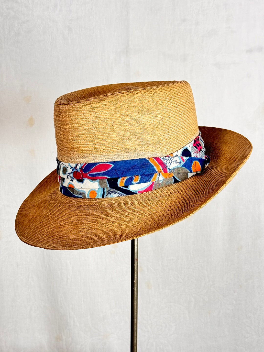 Vintage 1950s Cavanagh Straw Fedora Made in Italy - Etsy
