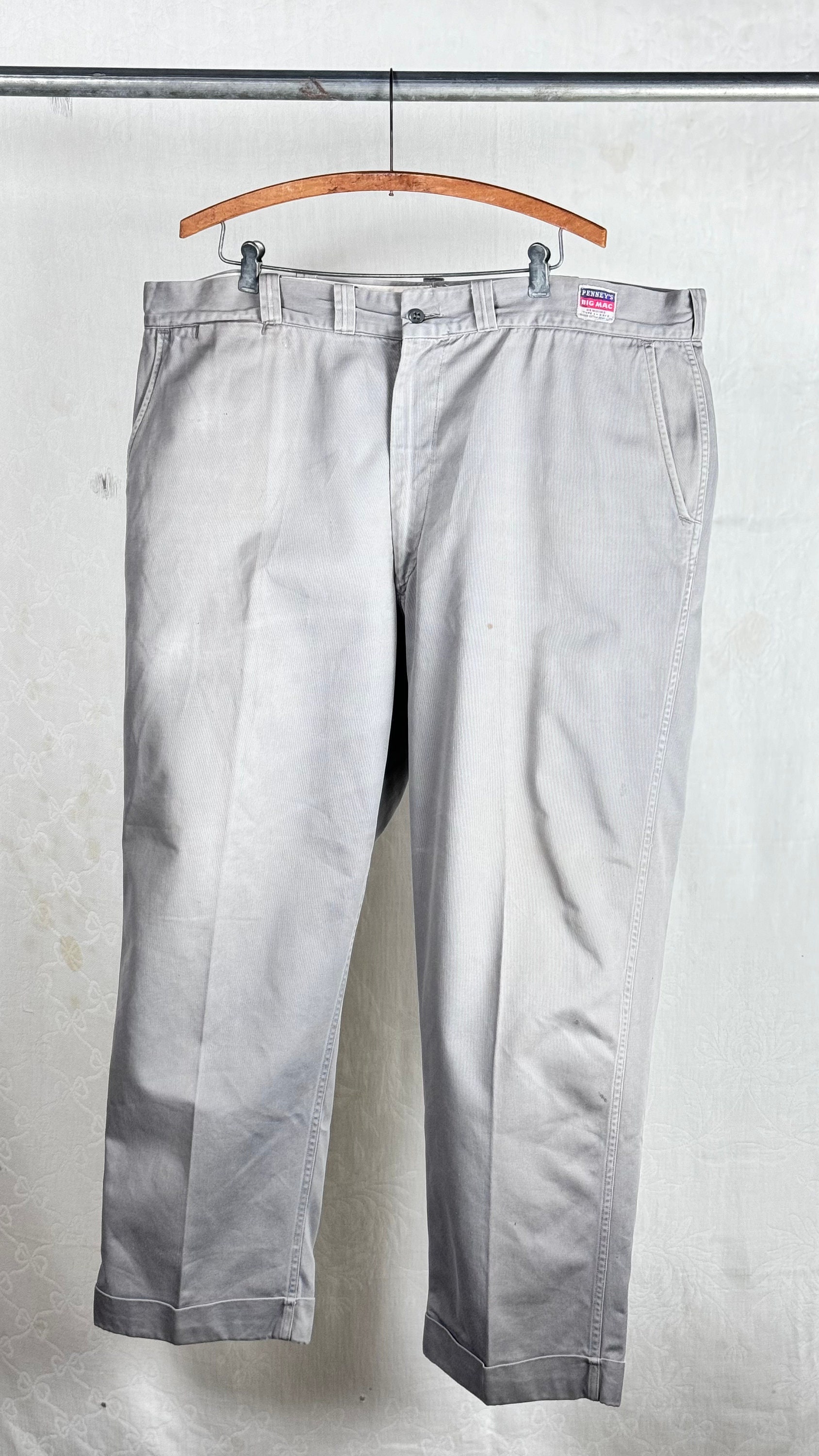 Vintage 1950s 60s Big Mac Army Cloth Twill Chino Work Pants Vintage 1950s 60s Big Mac Army Cloth Twill Chino Work Pants