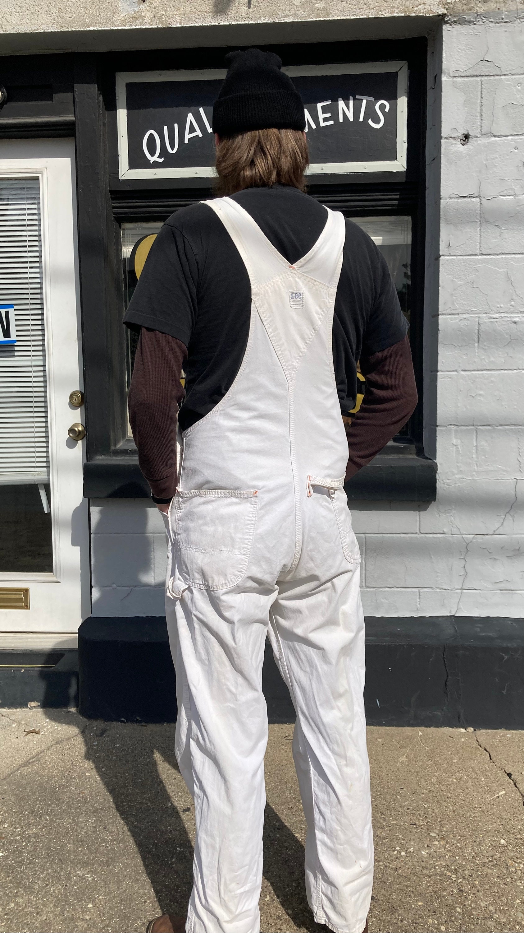 1960s Lee White Denim Overalls