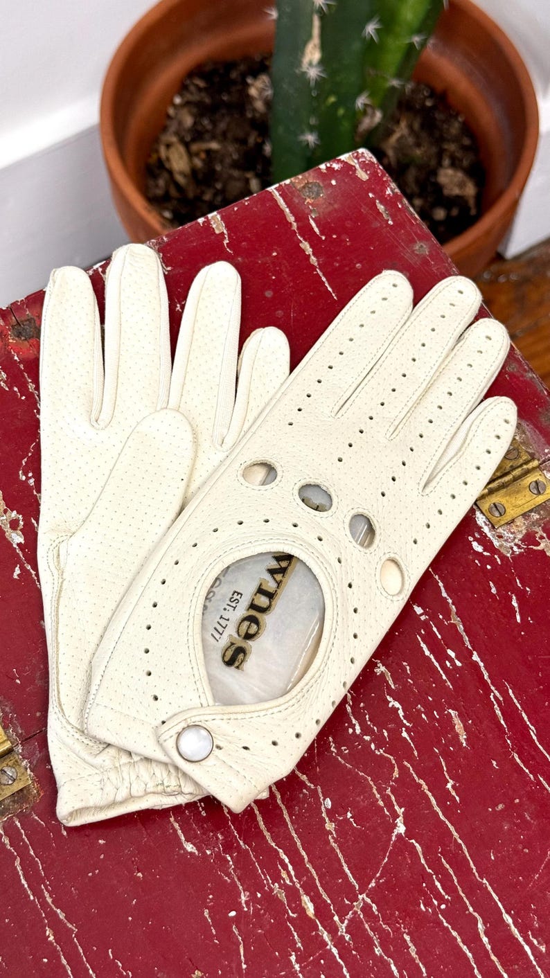 Vintage 1960s Driving Gloves Leather and Moleskin | Womens Small - Etsy