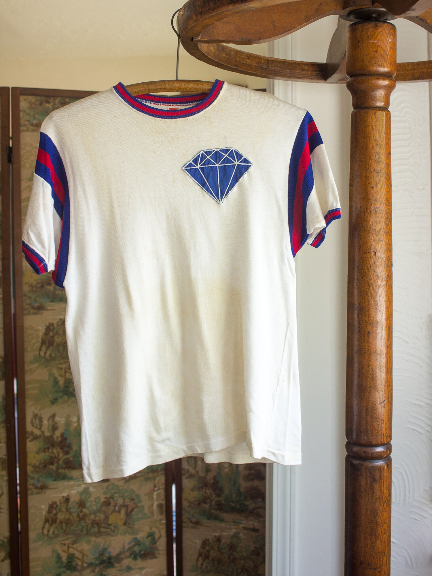 Blue Gem - 50s Rayon Knit Sports Jersey
