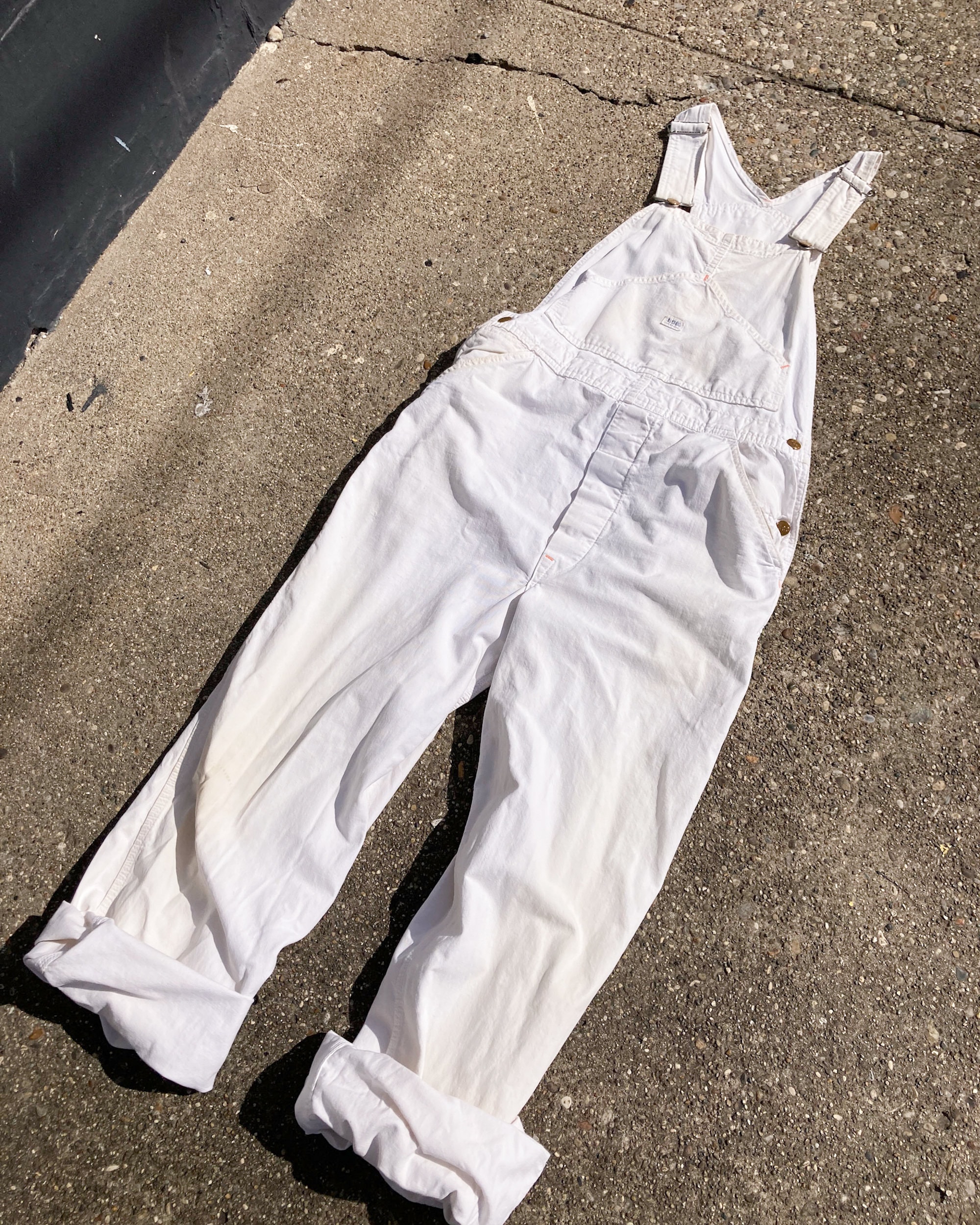 1960s Lee White Denim Overalls