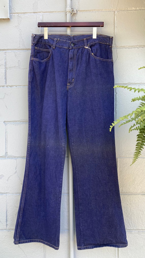 1970s Bell Bottom Flare Leg Denim Jeans Gem