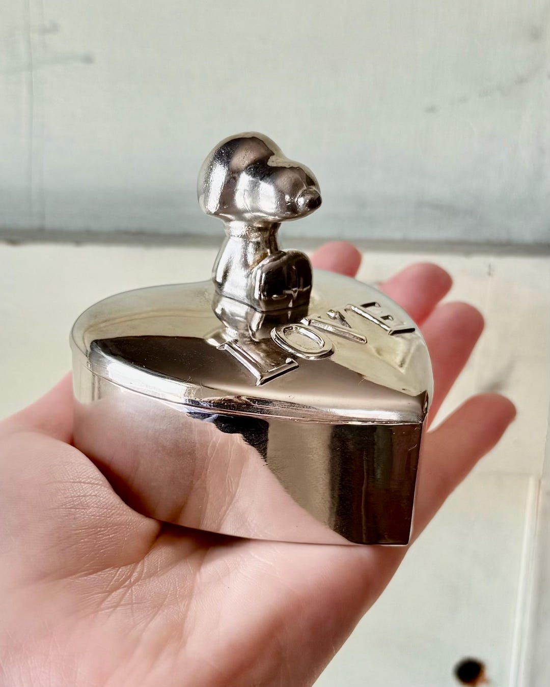 Vintage 1960s Snoopy Silver Plated Heart Shaped Jewelry Box - Etsy