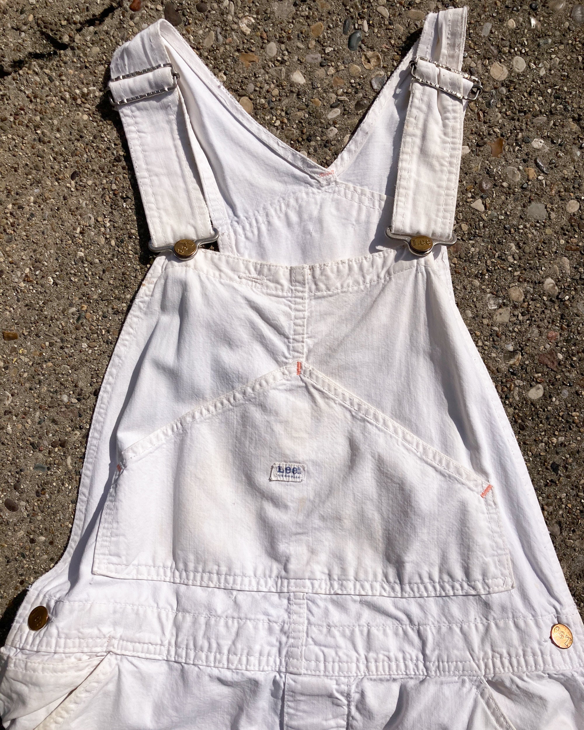 1960s Lee White Denim Overalls