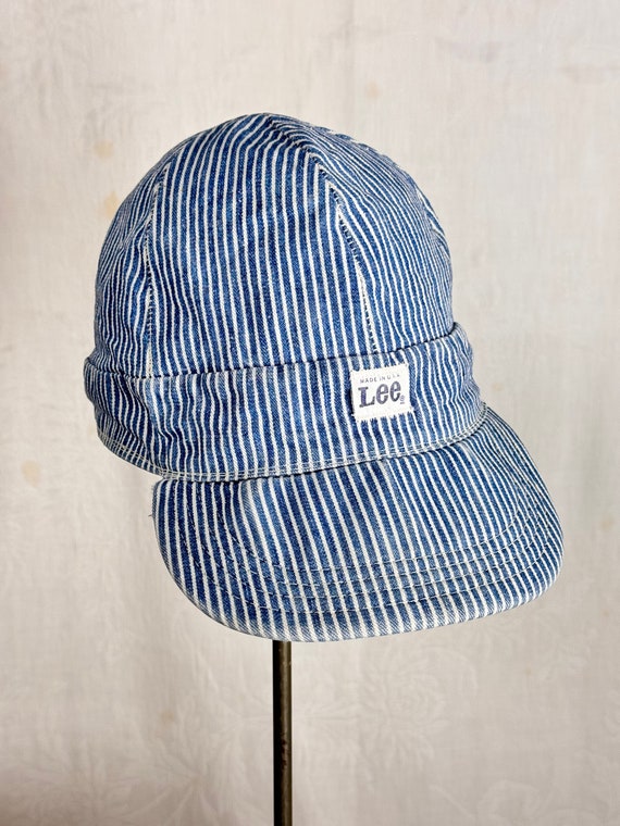 Railroad Stripe Cap Vintage Round House Train Enginee… - Gem