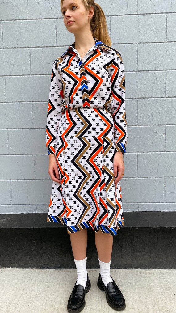 Vintage 1960s Mod Skirt and Top, Vintage 60s Mod Dress, Vintage 60s ...