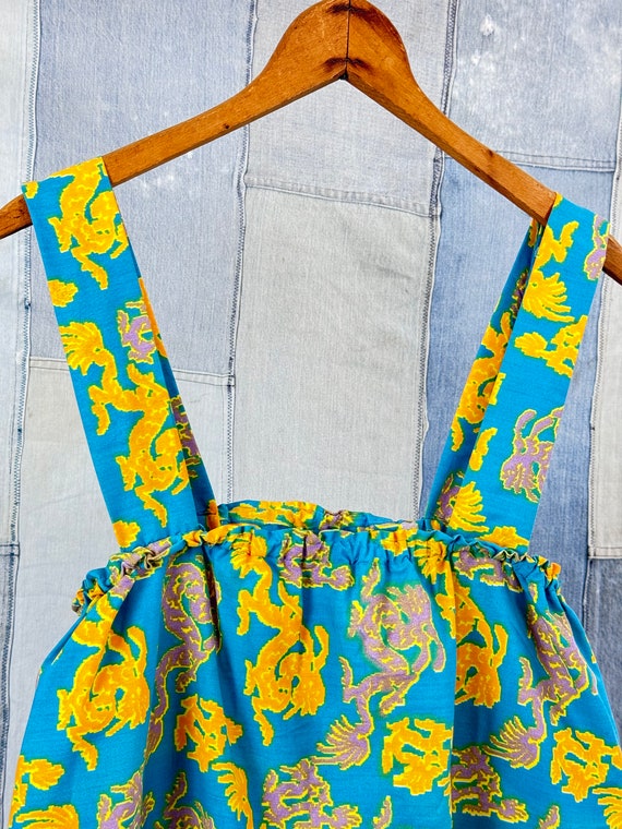 1960s Dragon Print Mini Dress - Gem