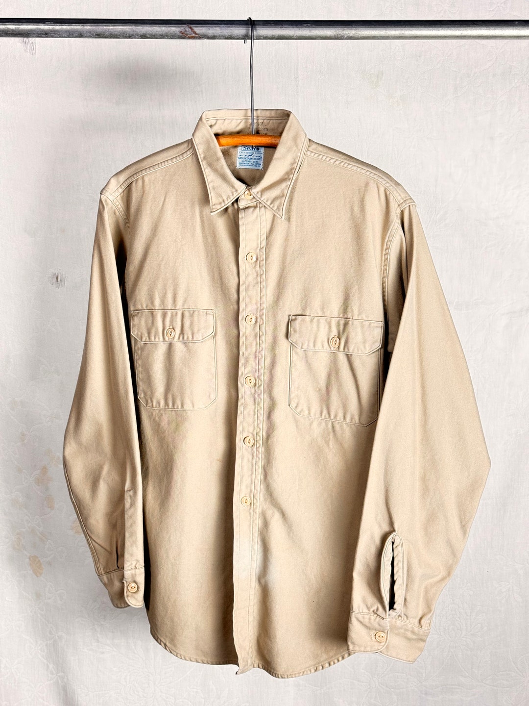 Vintage 1950s Sears Mountain Cloth Twill Work Shirt - Etsy