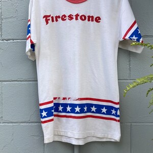 1970s 80s Firestone Graphic Ringer T Shirt - Etsy