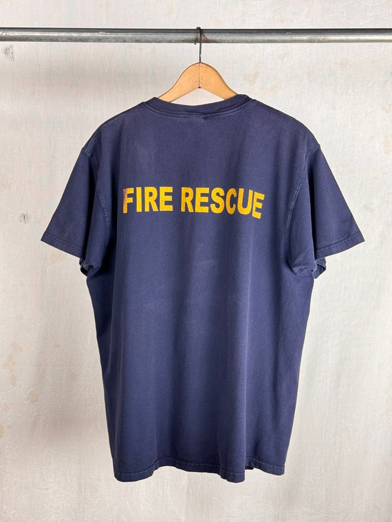 Vintage Fire Rescue Kentucky Graphic Cotton T Shirt - Gem