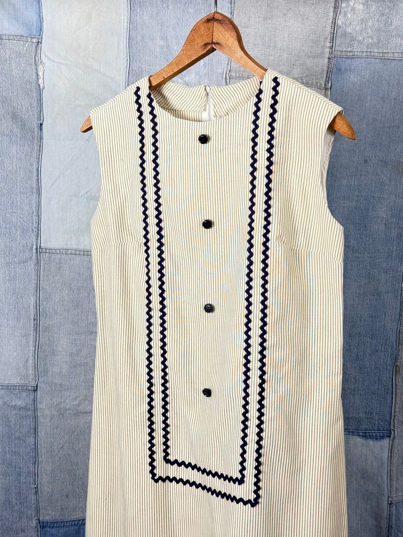 1960s Mod Ric Rac Stripe Mini Dress - Etsy