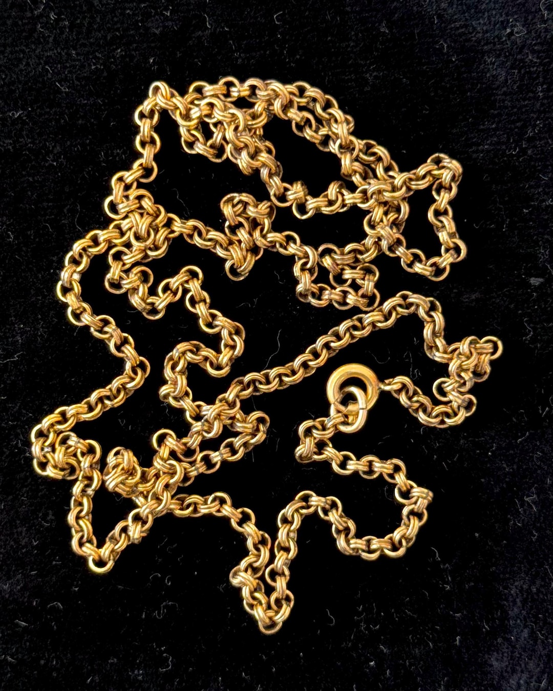 Antique 12k Gold Filled Double Rolo Chain Necklace | 25” - Etsy