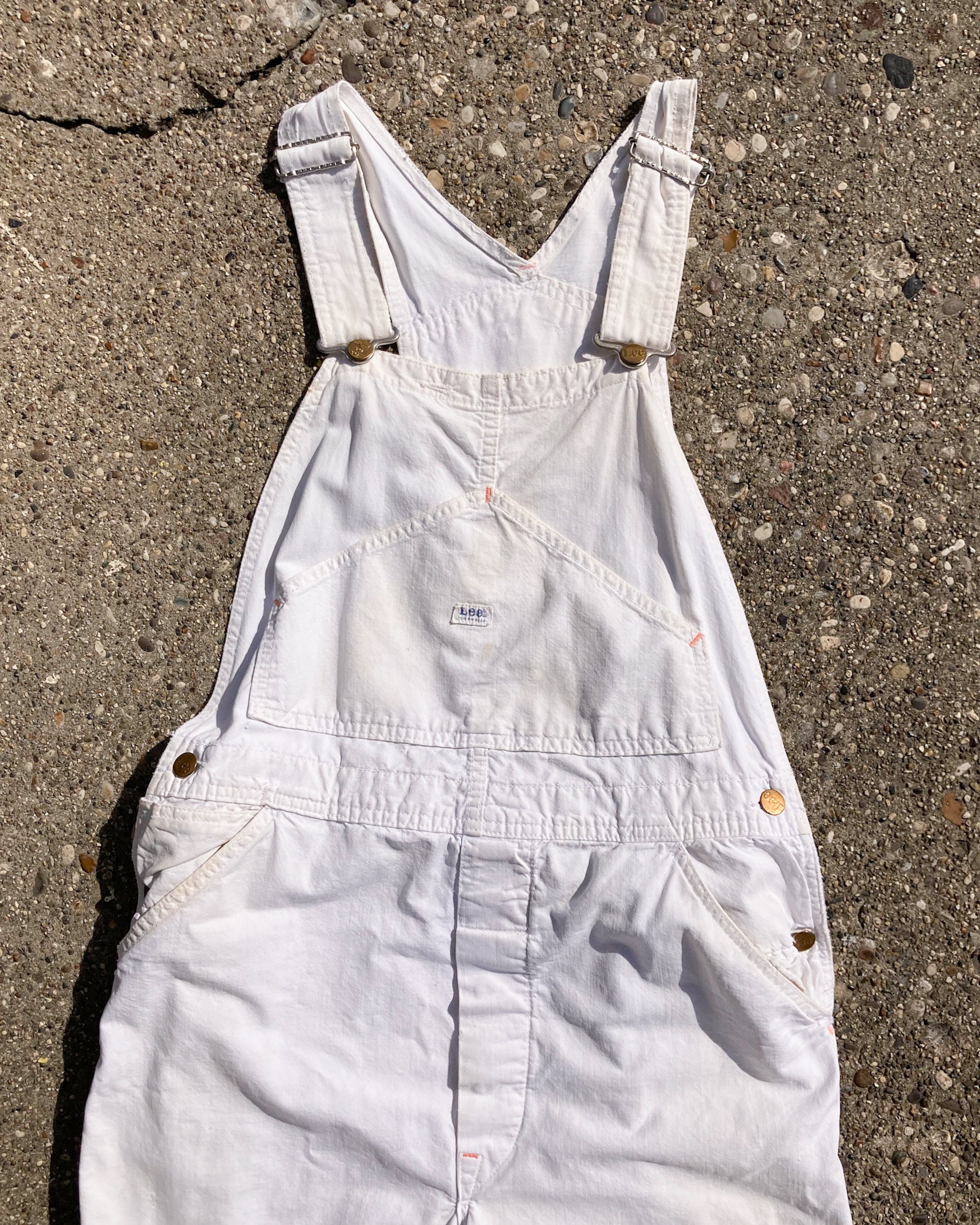 1960s Lee White Denim Overalls