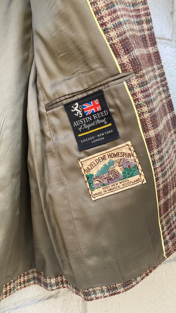 1960s 70s Scottish Wool Tweed Blazer Jacket - Gem