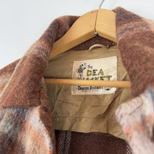 Vintage 1960s Wool Plaid Fleece Dea Jacket | Small Medium - Etsy