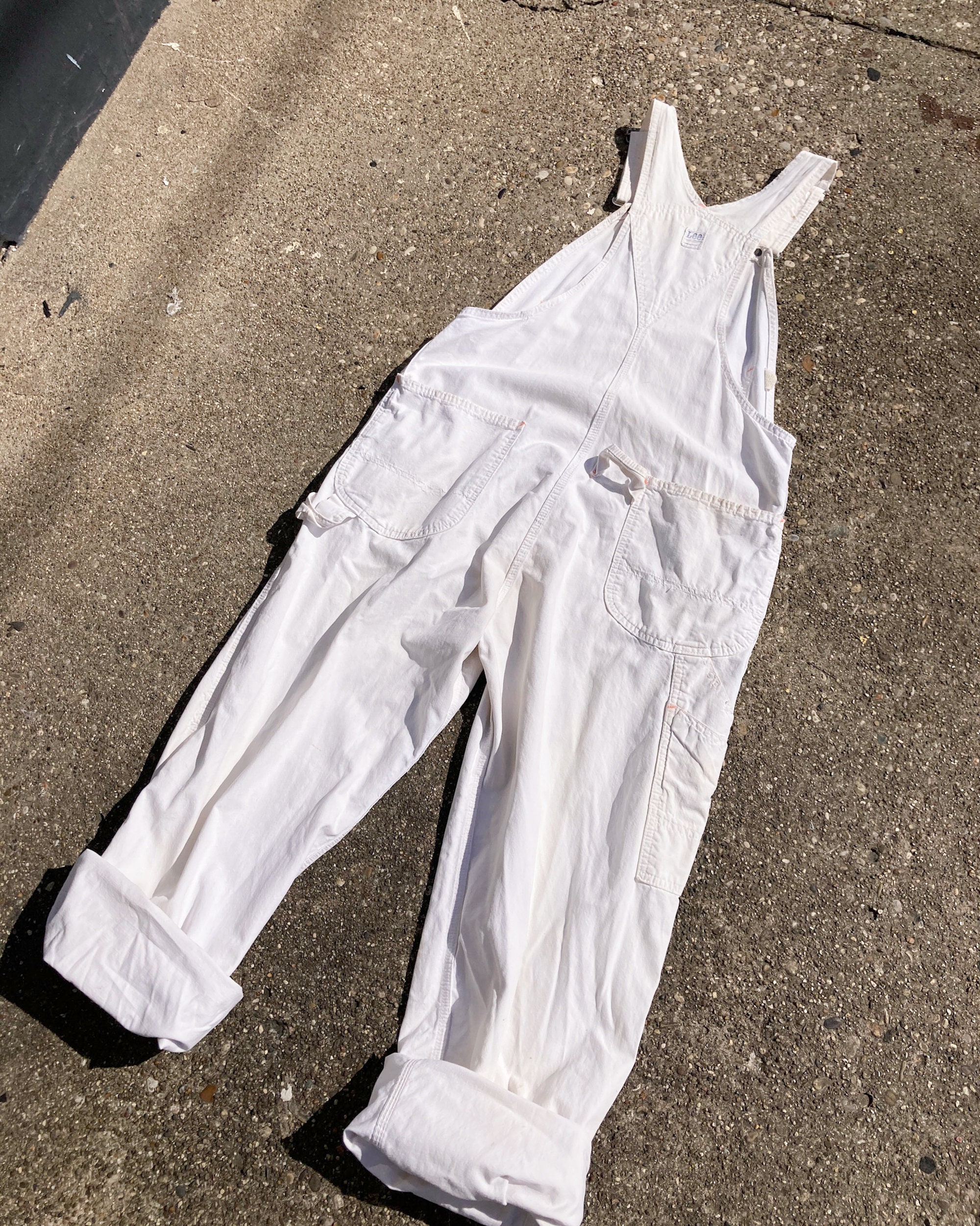 1960s Lee White Denim Overalls
