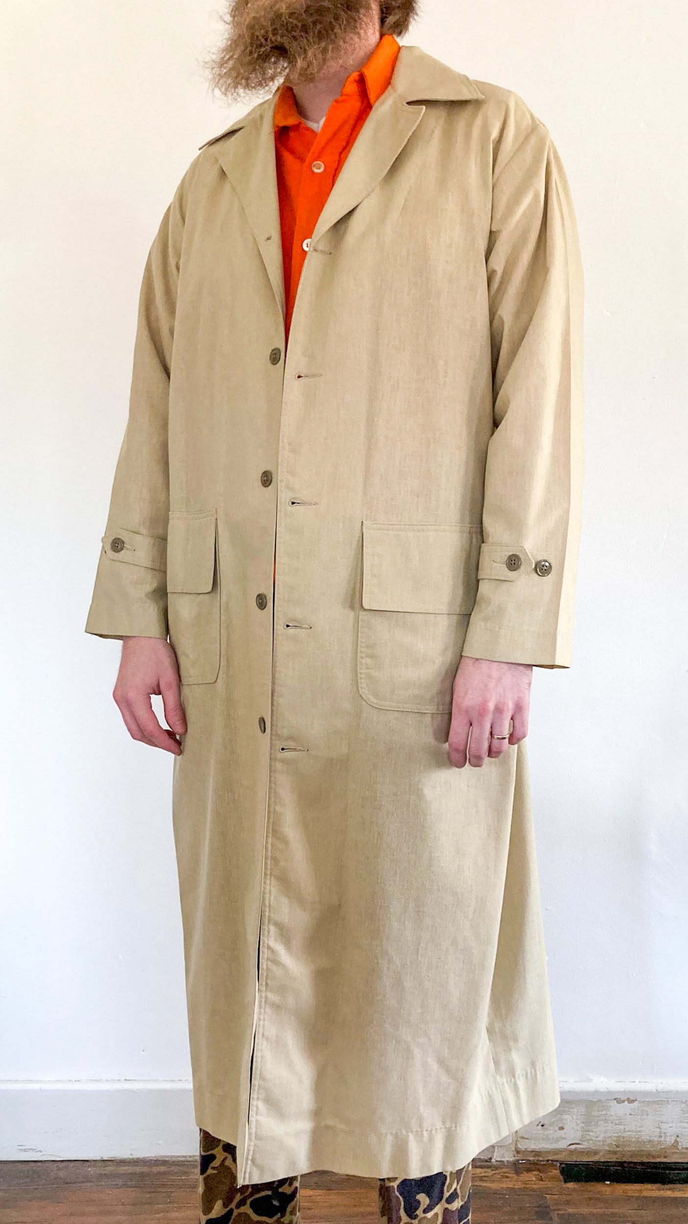 1940s Linen Duster Car Coat
