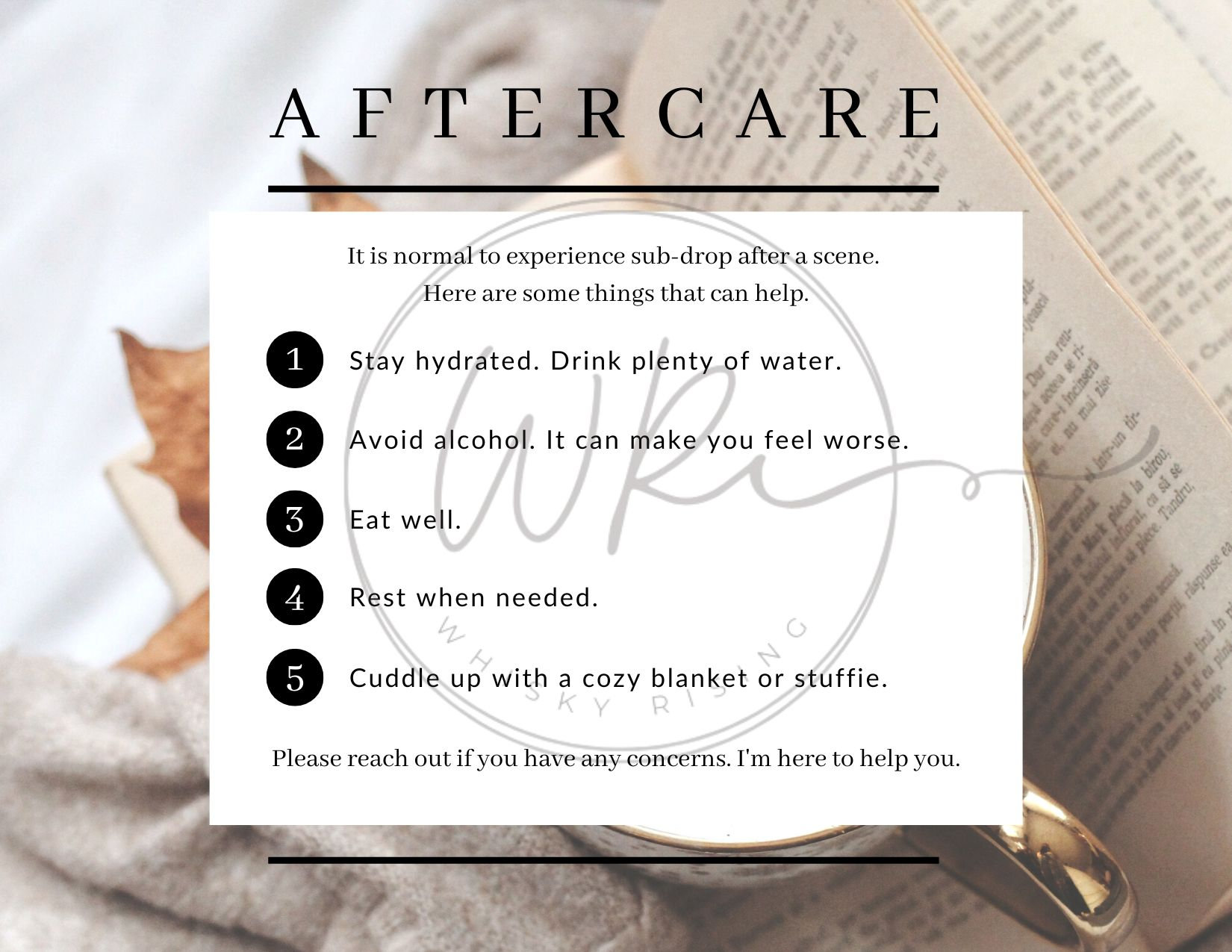 Aftercare Instructions Card - Etsy