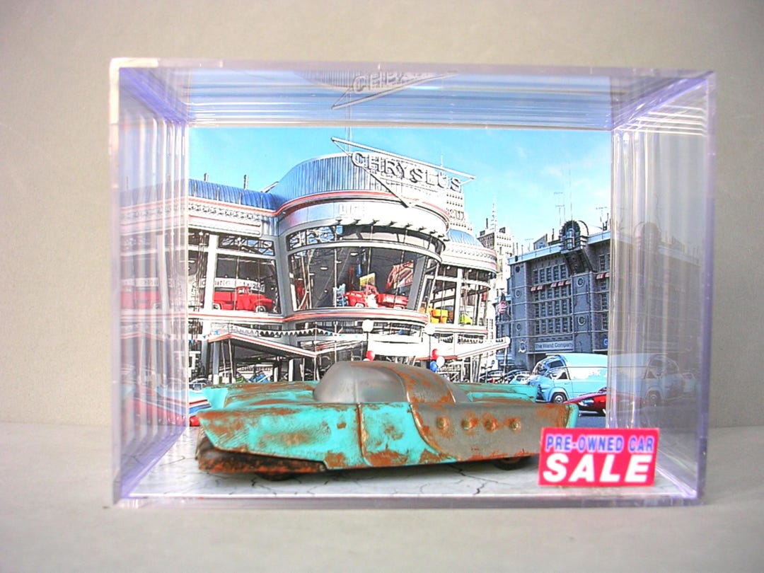 Fallout Chryslus Motors Used Car Mini Diorama Cube 1:64 Hot Wheels ...