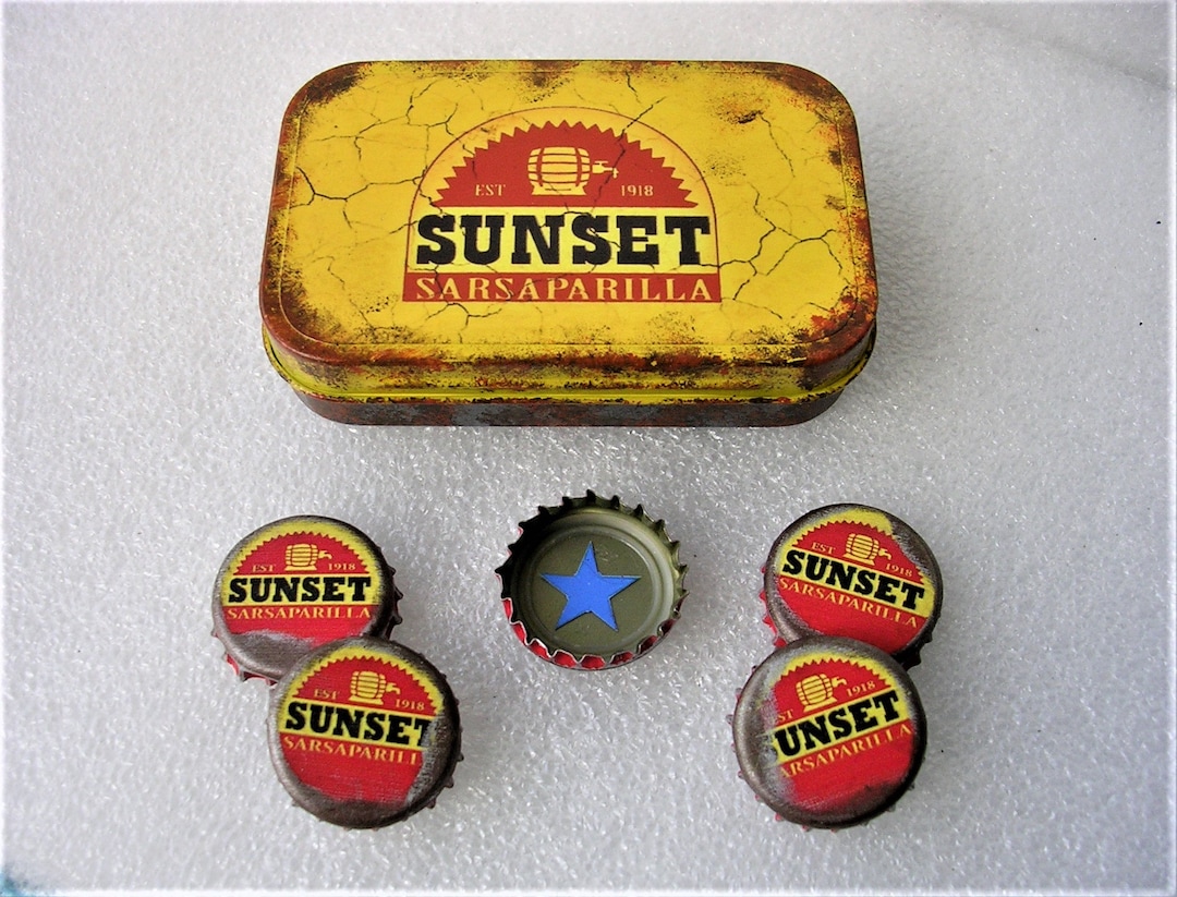 Fallout New Vegas Cap Stash Tin Sunset Sarsaparilla Caps - Etsy