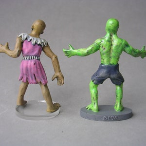 Fallout Ghoul Miniature Painted Figures 2" Tall Female and Glowing ...