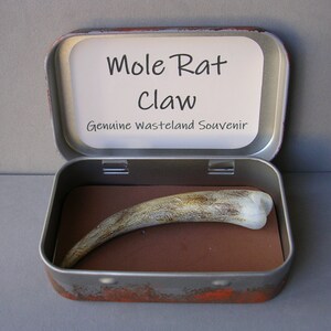 Fallout Cryptid Mole Rat Artifacts Teeth Claw in Custom Stash Box - Etsy
