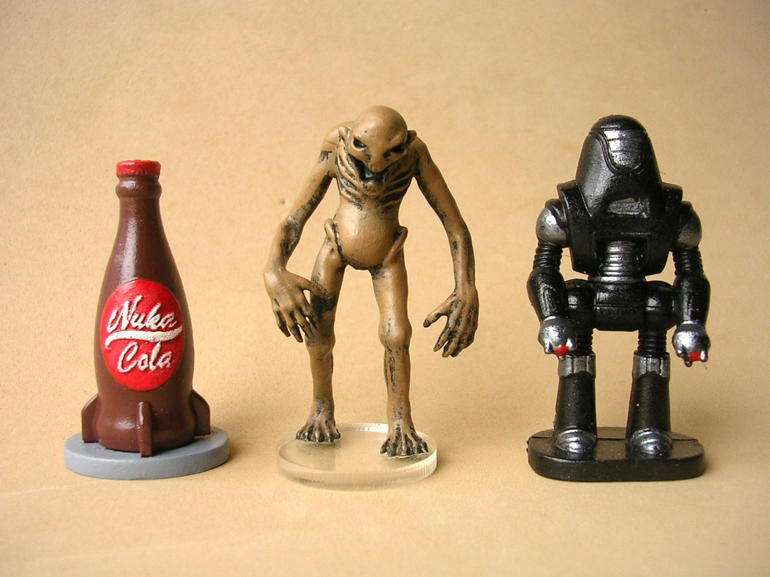 Fallout Miniature Painted Figures 2 Tall Ghoul Nuka Cola Protectron - Etsy