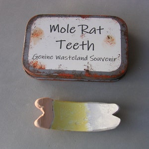 Fallout Cryptid Mole Rat Artifacts Teeth Claw in Custom Stash Box - Etsy