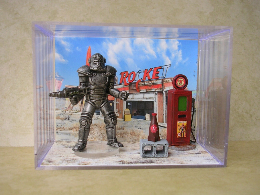 Fallout Power Armor at Red Rocket Station Miniature Cube Diorama - Etsy