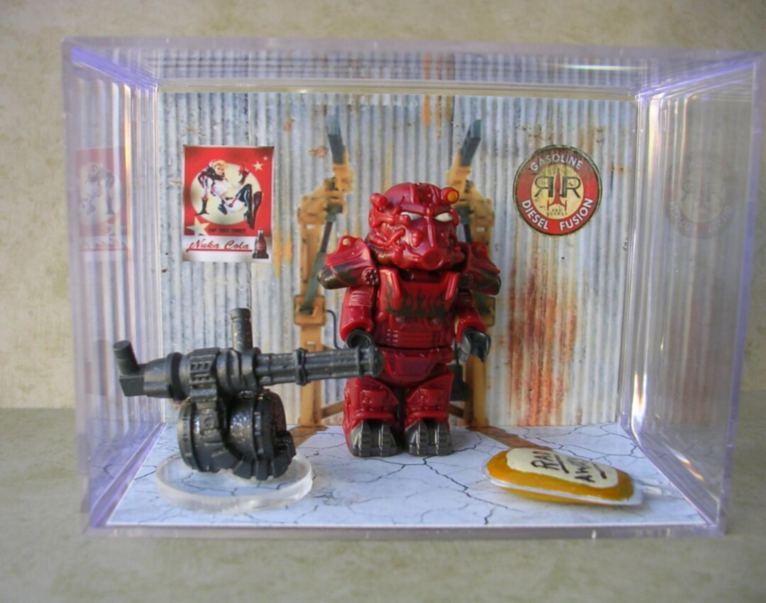 Fallout Power Armor Brick Minifigure With Radaway Miniature Cube ...