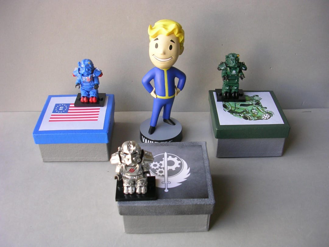 Fallout Minifigure in Gift Box Enclave Brotherhood of Steel Power Armor ...