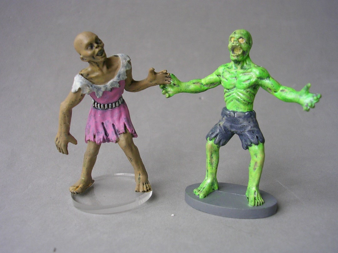 Fallout Ghoul Miniature Painted Figures 2" Tall Female and Glowing ...