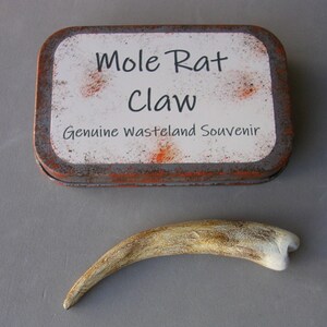 Fallout Cryptid Mole Rat Artifacts Teeth Claw in Custom Stash Box - Etsy
