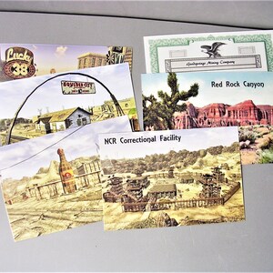 Fallout New Vegas Mojave Express Courier Pouch Sunset Sarsaparilla Caps ...