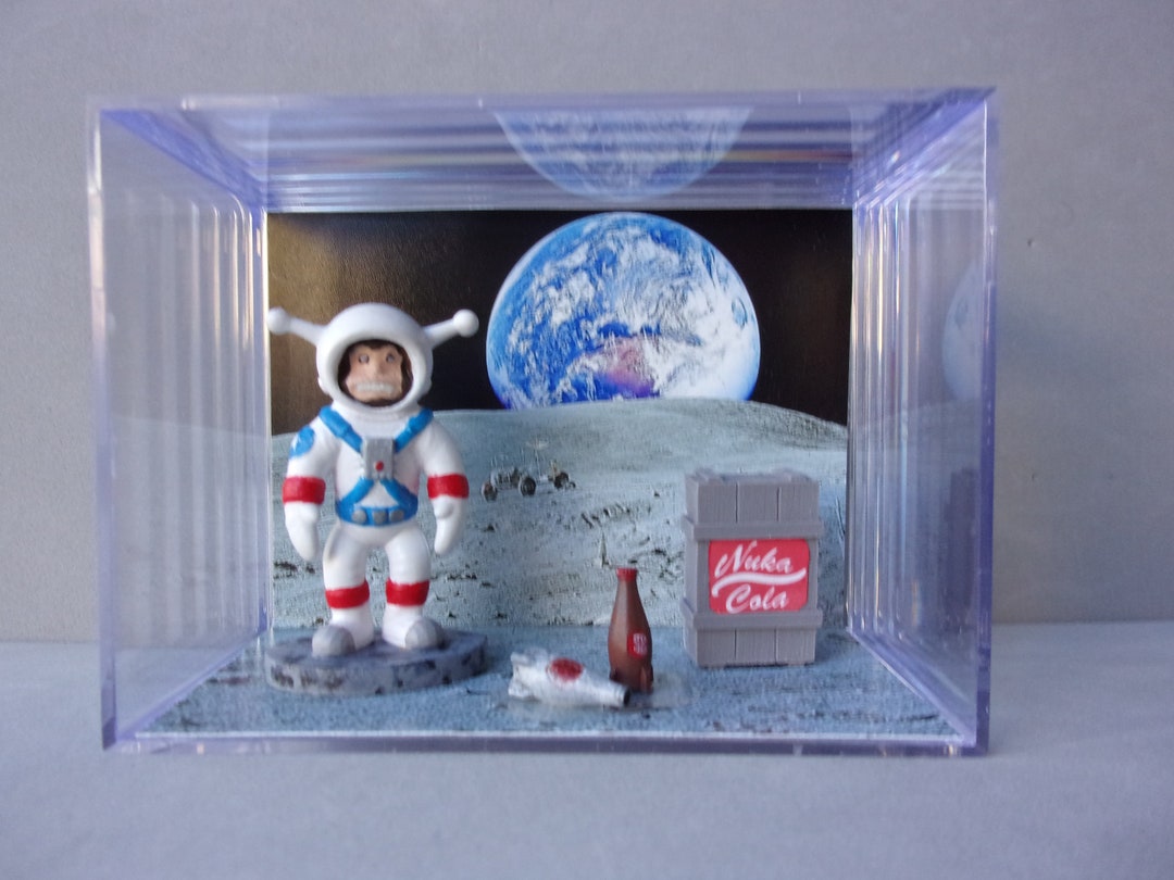 Fallout Diorama Cube Mini Jangles the Moon Monkey and Nuka Cola - Etsy