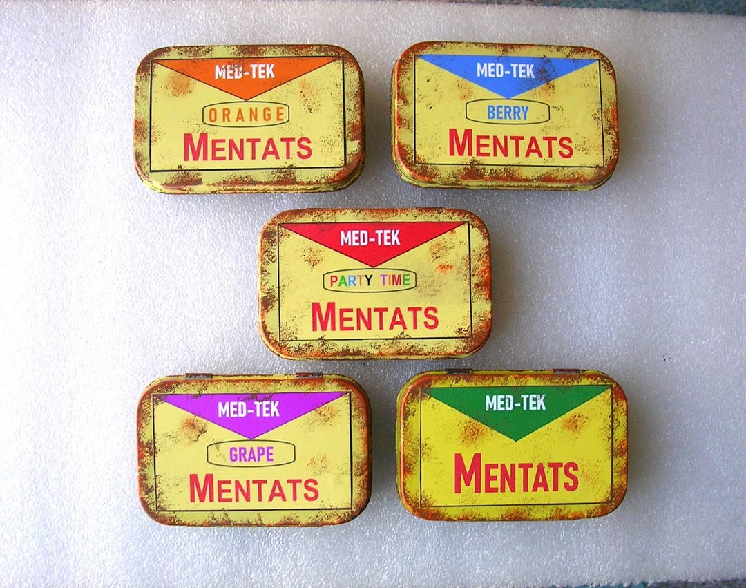 Fallout Mentats Tin Stash Box Party Time Grape Orange Berry Original ...