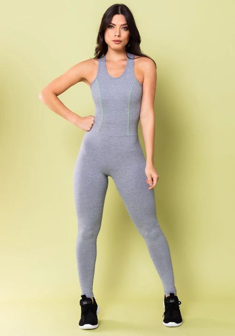 Heather Grey Unitard Bodysuit Catsuit Jumpsuit Brazilian - Etsy