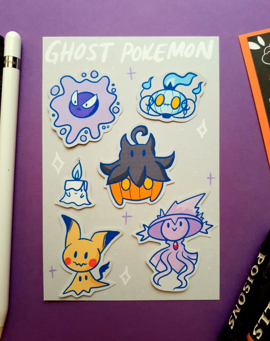 Ghost Pokemon Stickers - Etsy