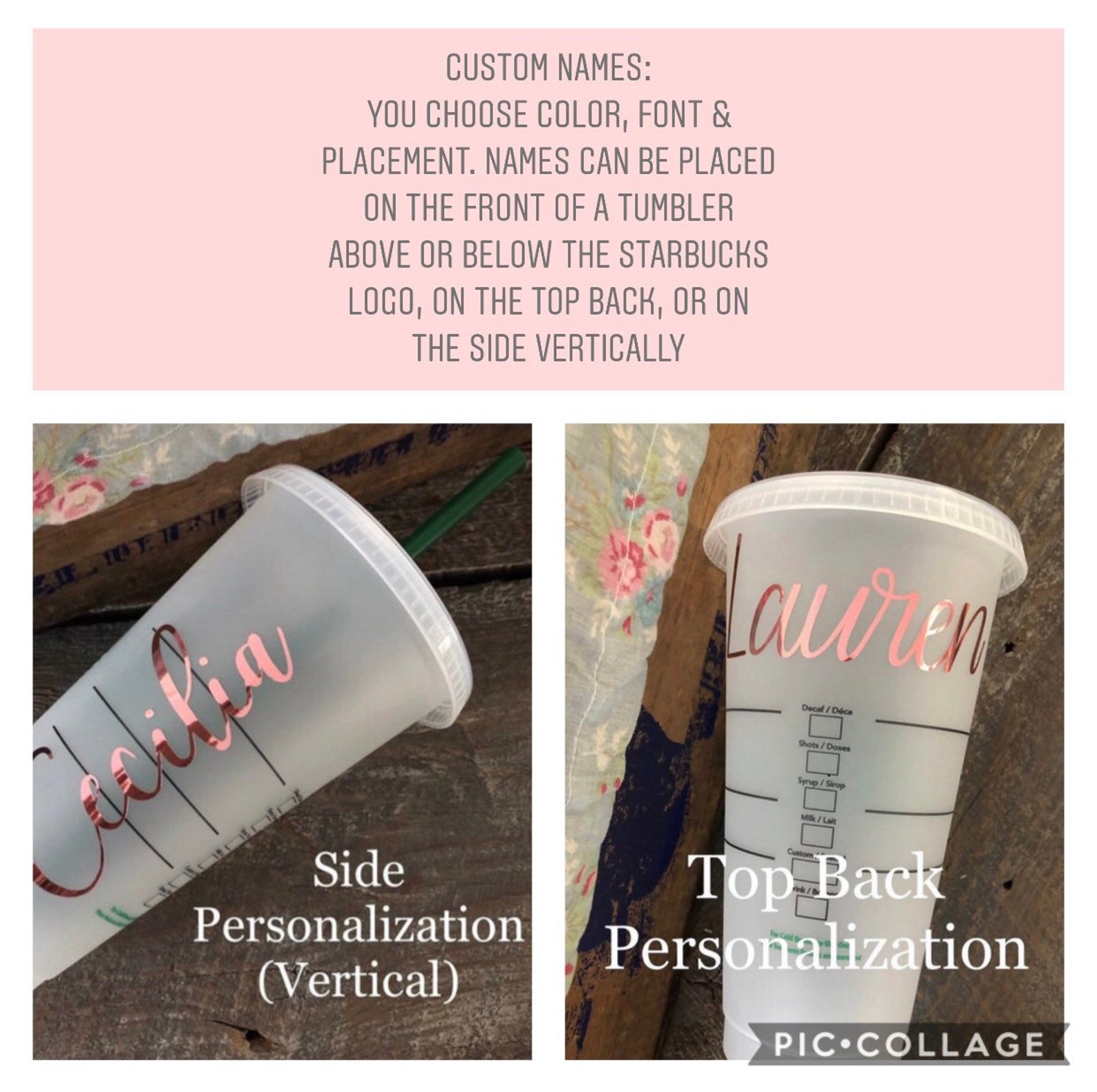 Custom Wording Starbucks Cup Starbucks Tumbler Teacher Gift | Etsy