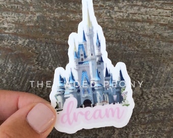 Watercolor Cinderella Castle Sticker - Etsy