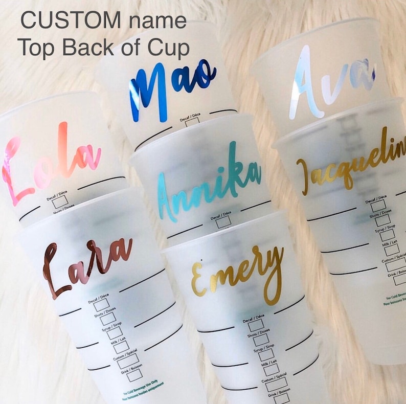 Add a Custom Name to a Cup add-on - Etsy
