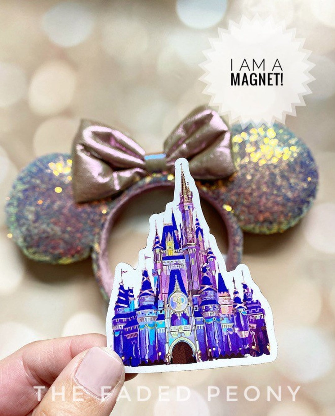 WDW 50th Anniversary Castle Magnet, WDW Castle Magnet, Magical Castle ...